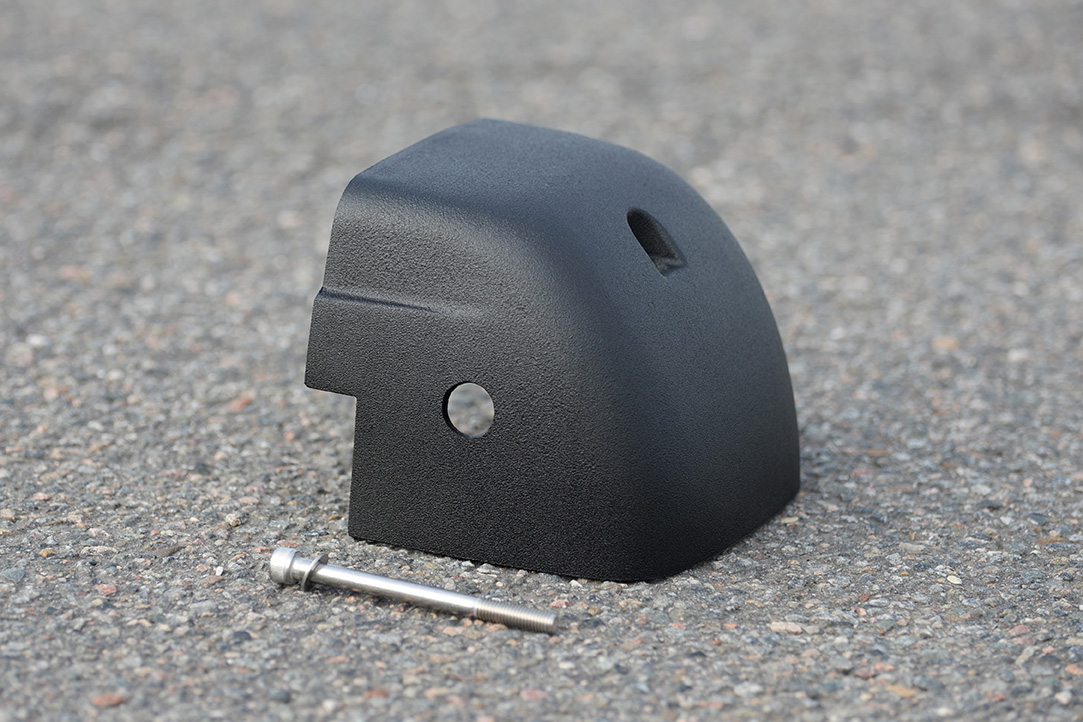 SCHIZZO® Engine/Starter Cover in black structure coated with hole for ...